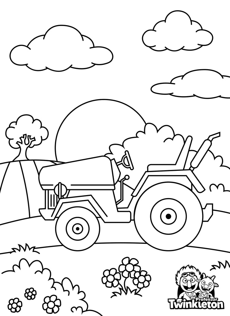 Tractor Coloring Page – Twinkleton